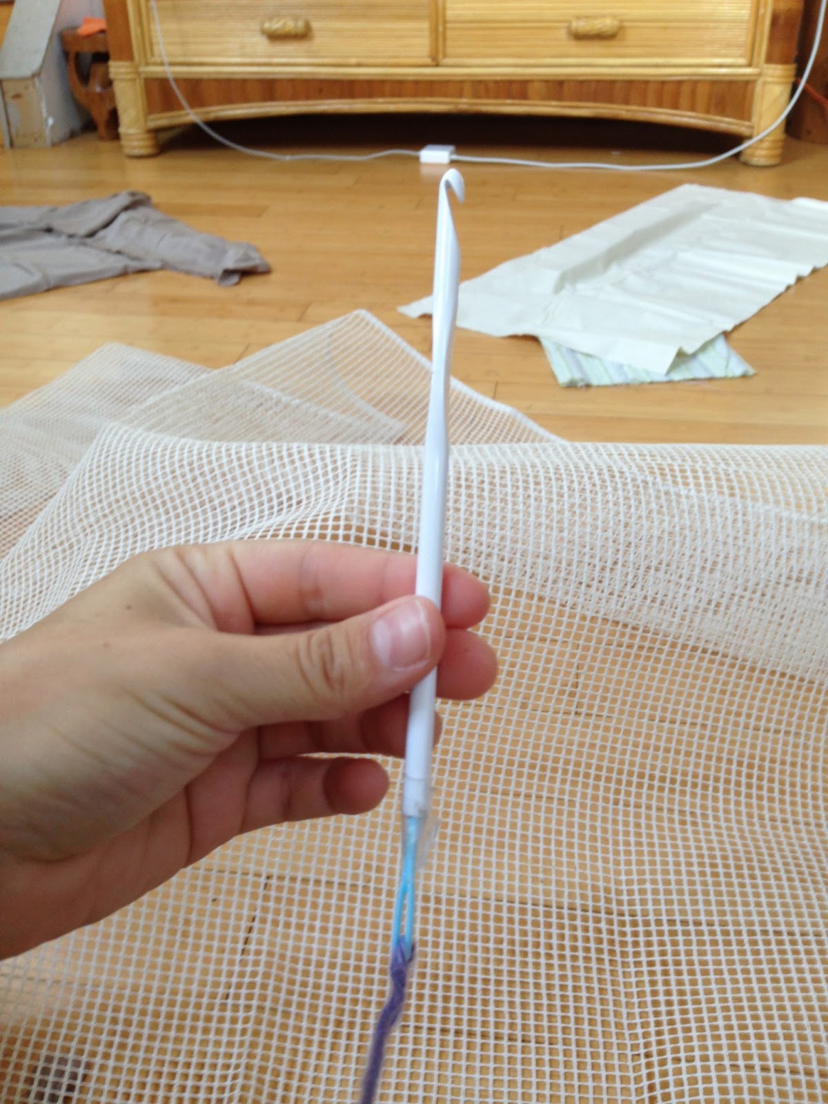 Get Real: Locker Hook Rug (In progress)